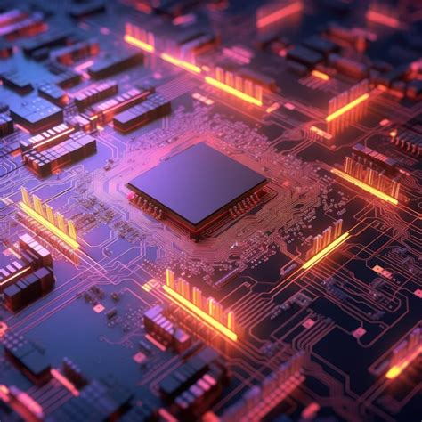 Premium Ai Image Computer Chip Semiconductor Data Abstraction