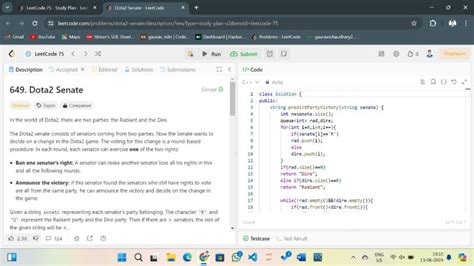 Resolved Dota2 Senate Problem On Leetcode Gaurav Chaudhary Posted On