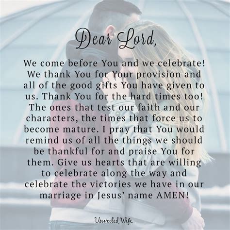 Prayer Celebration Marriage After God
