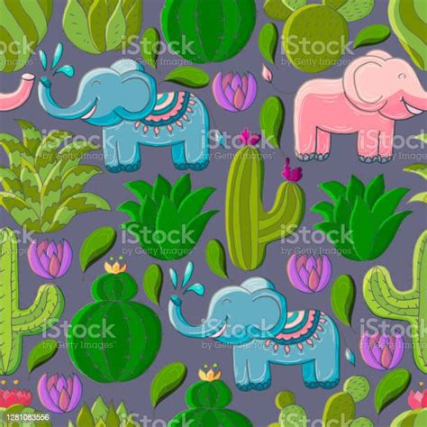 귀여운 벡터 일러스트레이션 선인장의 만화 이미지 선인장 알로에 다육 식물 장식적인 천연 요소 0명에 대한 스톡 벡터 아트 및 기타 이미지 Istock