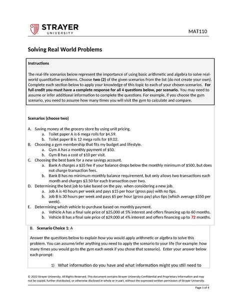 Cf Mat110 Week 7 Assignment Solving Real World Problems Instructions