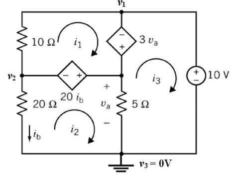 Solved Use The Node Analysis Method To Find The Voltages And