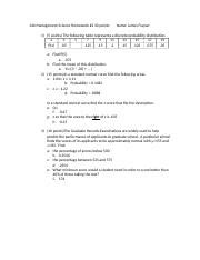 Probability Distributions And Standard Normal Curve Homework Course Hero