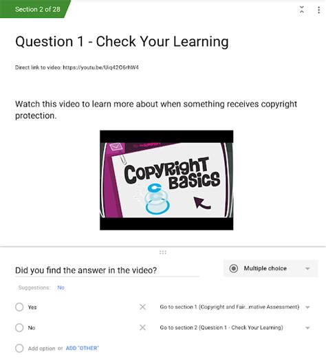 Know Your Why Google Forms A Quiz You Can T Fail Using Branching In Google Forms