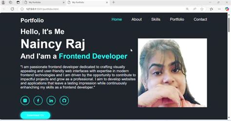 Naincy Raj On Linkedin Portfolio Website Frontend Technologies