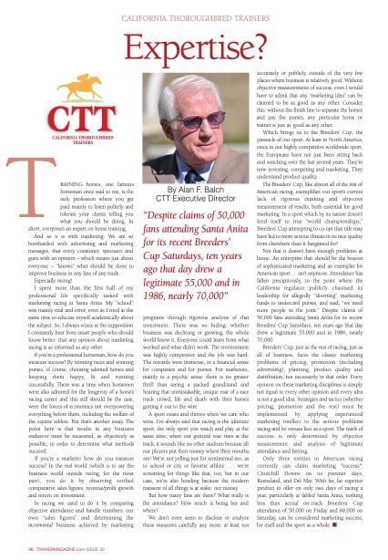 Alan F Balch Expertise Trainer Magazine North American Article Index