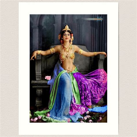 Mata Hari In Her Famous Dance Costume Art Print In 2025 Performance