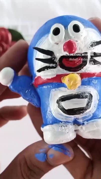 Doraemon Clay Bottle Artdoraemon Making At Homesimple Doremon Clay