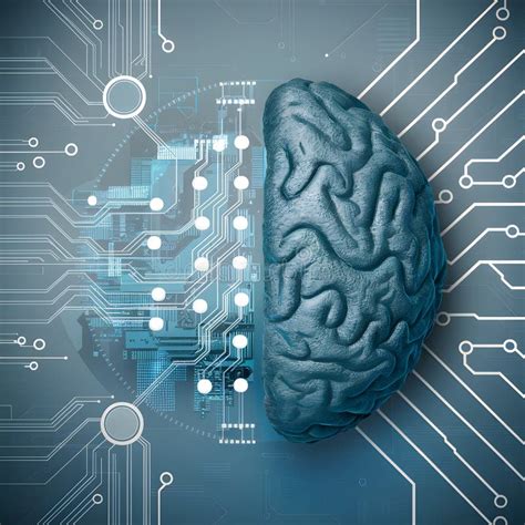 Intriguing Digital Composition Human Brain With Abstract Circuit Board Neural Networks Stock