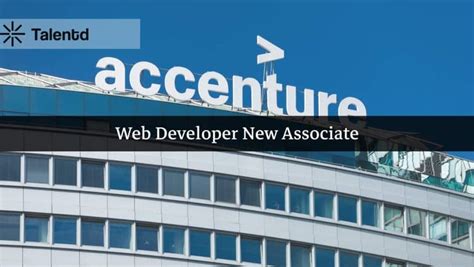 Accenture Is Hiring Web Developer Fresher 7lpa Any Graduates At Accenture Talentd