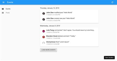 Timeline Codesandbox