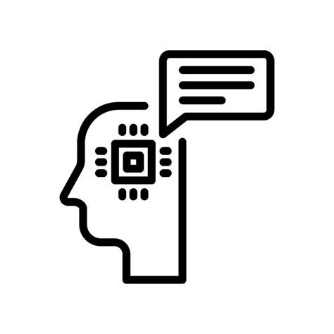 A Natural Language Processing Icon In Line Style 25341609 Vector Art At