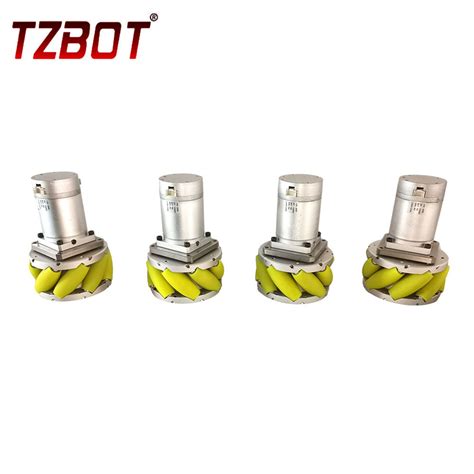 102mm Mini Omni Wheel 200kg Load A Set Robot Mecanum Wheel With Encoder Motor For Sale Mecanum