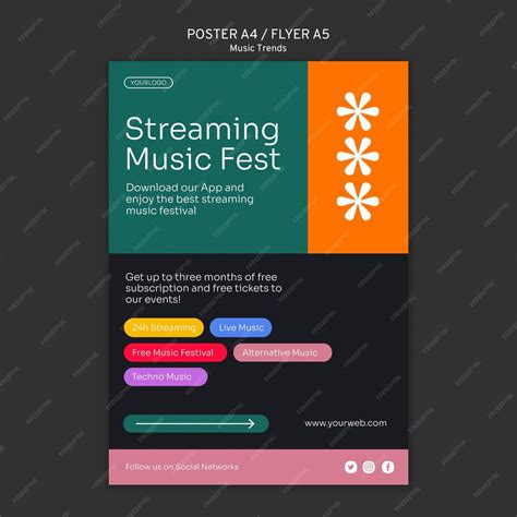 Free Psd Music Streaming Platform Poster Template