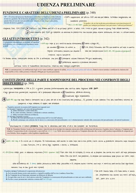 Schemi E Mappe Concettuali Di Procedura Penale