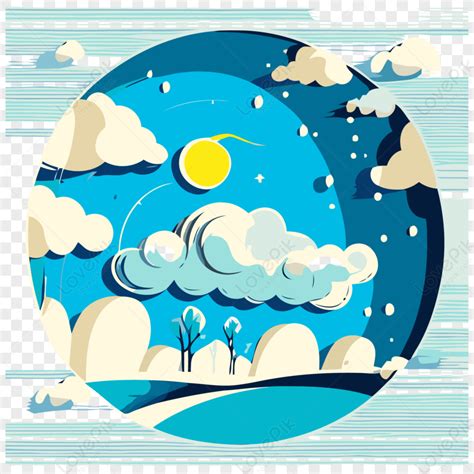 파란 하늘클립 아트상표만화 Png 일러스트 무료 다운로드 Lovepik