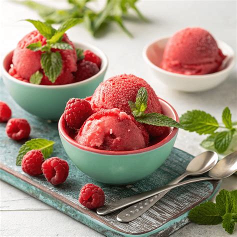 Raspberry Mint Sorbet Recipe