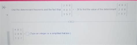 solved use the determinant theorems and the fact that