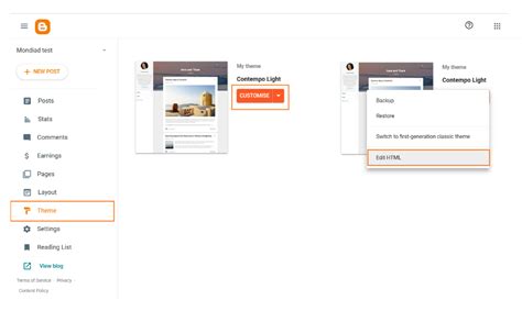 How To Integrate The Mondiad Ad Code Into Your Blogger Website