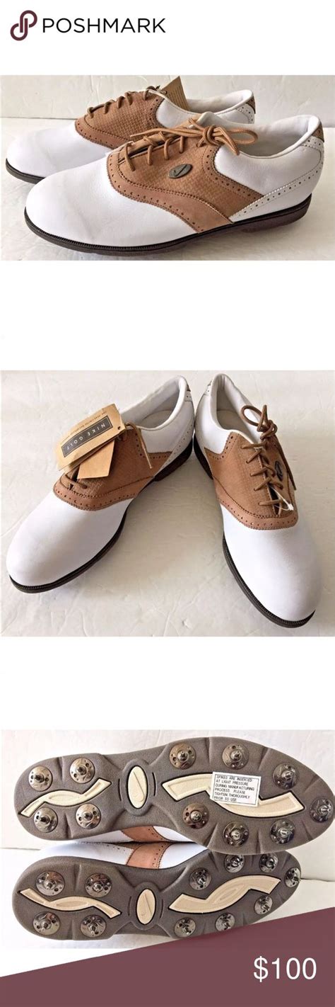 Nike Airliner White Brown Saddle Golf Shoes 95 Golf Shoes Shoes