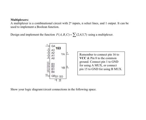 Solved Multiplexers A Multiplexer Is A Combinational