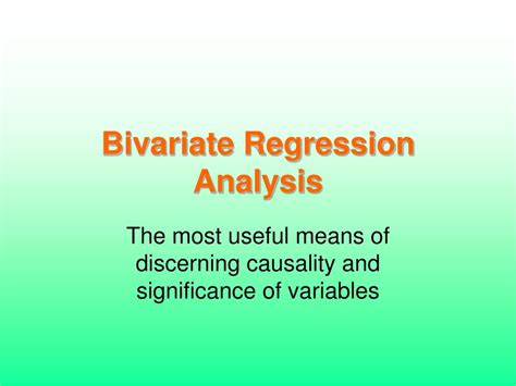 PPT Bivariate Regression Analysis PowerPoint Presentation Free Download ID 1745593