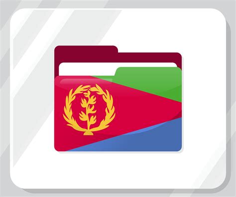 Eritrea Glossy Folder Flag Icon 28293598 Vector Art At Vecteezy