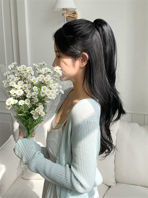 비마이뮤즈 둘리 포니테일 웨이브 풍성한 헤어 가발 집게핀