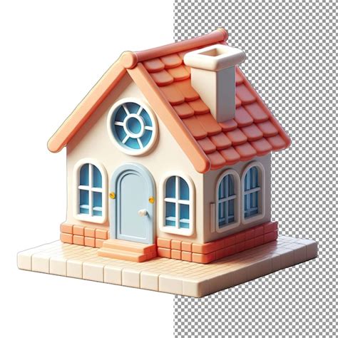 Premium Psd Architectural Elegance Isolated 3d Render Of A House