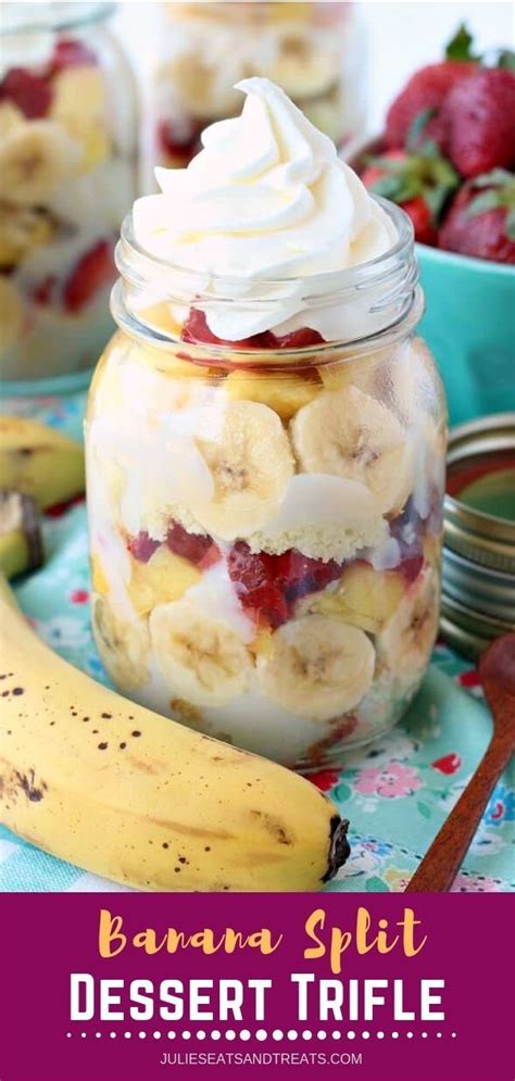 This Banana Split Dessert Trifle Is Layered With Vanilla Cake And