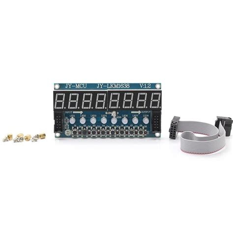 8 Digit 7 Segment Numeric Display Red 8 Push Button Keys 8 Dual