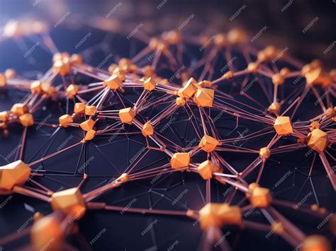 Premium Ai Image 3d Render Of A Network Communications Background With Low Poly Plexus Design