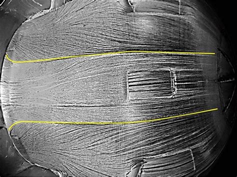 Oil Flow Visualization On The Bottom Diffuser Surface For The Flow