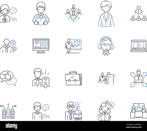 Task Prioritization Line Icons Collection Urgency Importance Deadline Efficiency Focus