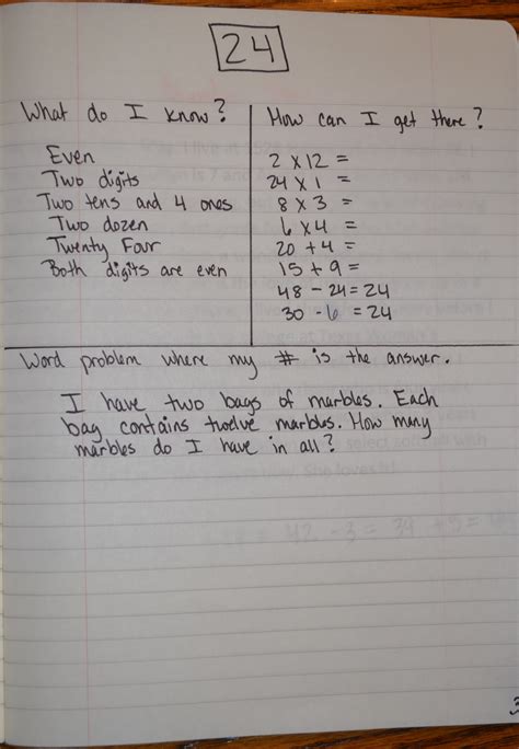 The 4th Grade May Niacs Journal Example