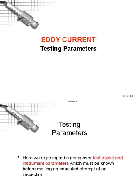 Eddy Current Testing Parameters Pdf Inductor Electrical