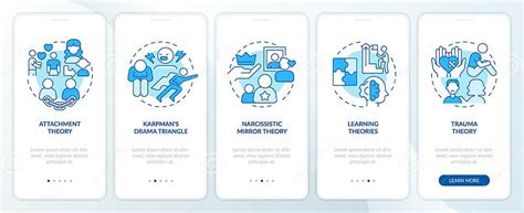 Walkthrough Codependent Relationship With Blue Icons Concept Stock Illustration Illustration