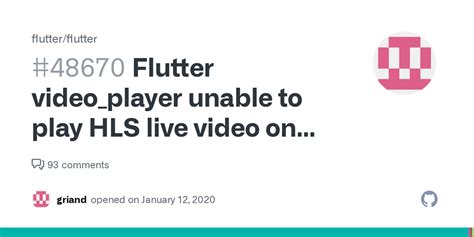 Flutter Video Player Unable To Play HLS Live Video On IOS Device Issue Flutter