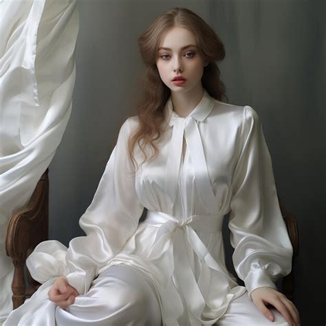 Premium Photo Fashion Model In Silky Dress Luxury And Elegant Style