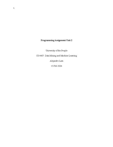 Programming Assignment Unit 2 This Paper Aims To Draw Comparisons And Distinctions Among Studocu