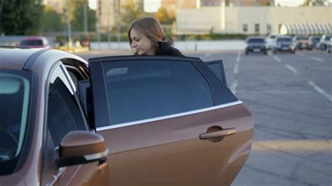 Woman Funny Trying To Put Purchased Mode Stock Video Pond