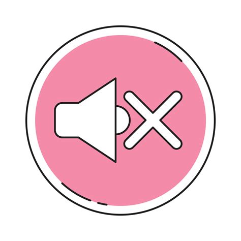 Mute Sound Icon With Round Button Vector Art At Vecteezy