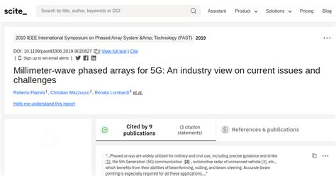 Millimeter Wave Phased Arrays For 5g An Industry View On Current Issues And Challenges