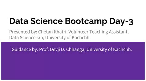 Data Science Bootcamp Day 3 Ppt