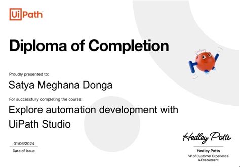 Automation Uipath Uipathacademy Learning Satya Meghana