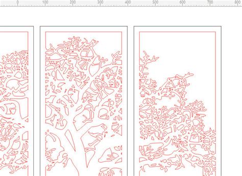 Tree Wall Hanging CDR CNC File Wall Panels Room Decor Tree Etsy