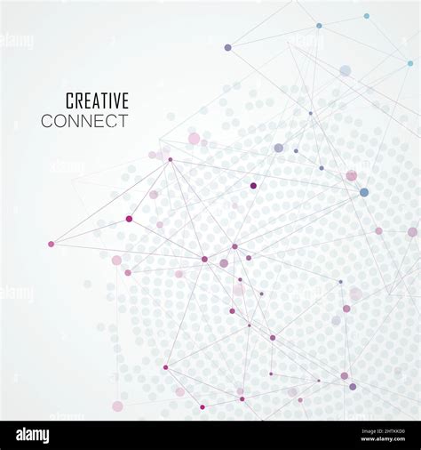 Abstract Connection Background With Molecule Structure Science And