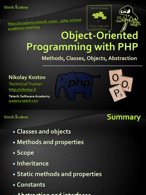 Object Oriented Programming With Php Pdf Class Computer
