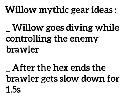 Willow Mythic Gear R Brawlstars