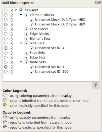 9 Multiblock Inspector — Paraview Documentation 5110 Documentation